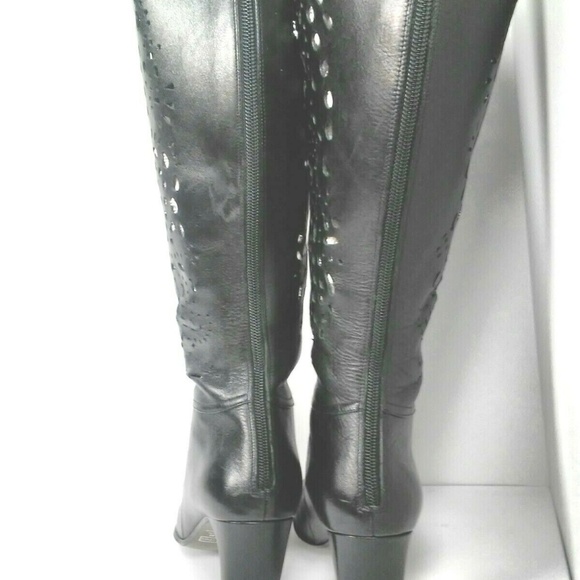 Bellini | Shoes | Bellini Black Leather Boots Wide Calves 7 2 | Poshmark